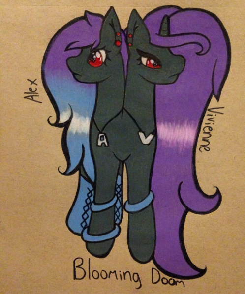 #1262868 - safe, artist:celestes_art, oc, oc only, oc:alex, oc:vivienne ...