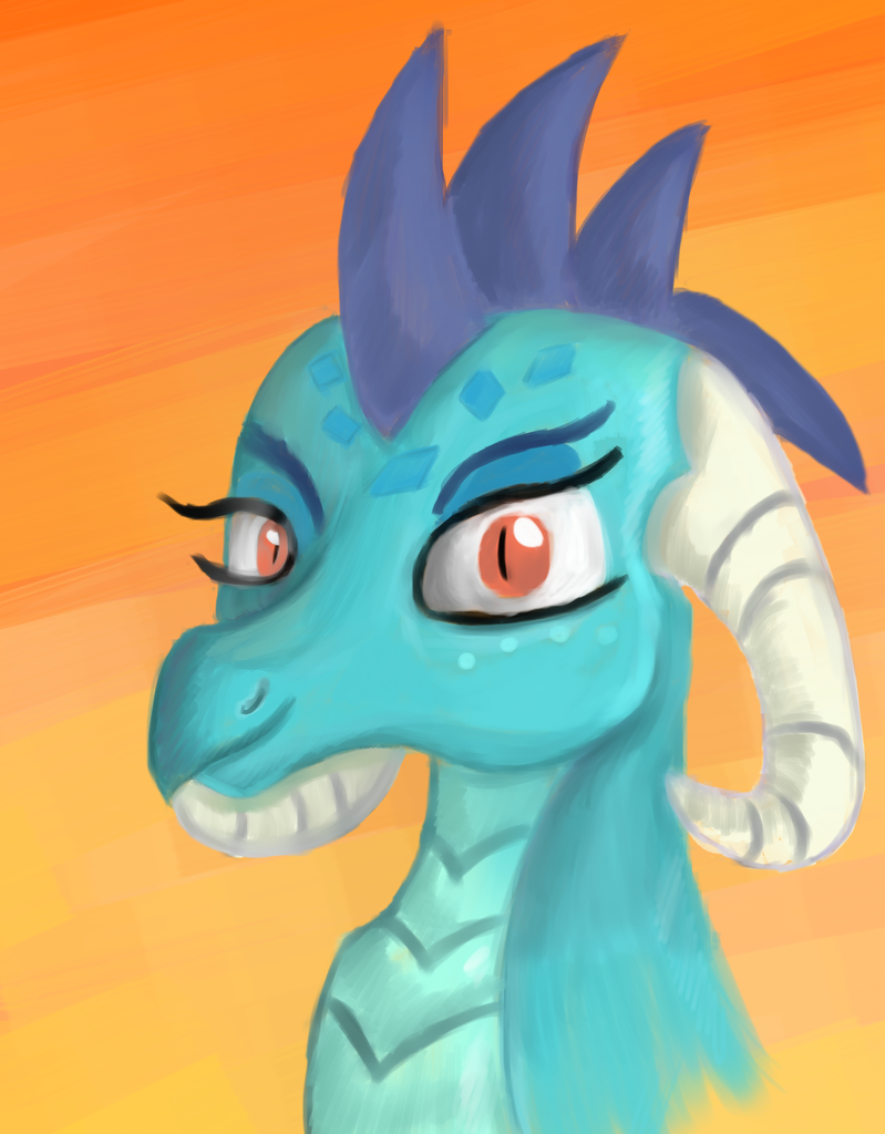 #1269947 - safe, artist:itsthinking, princess ember, dragon, g4 ...