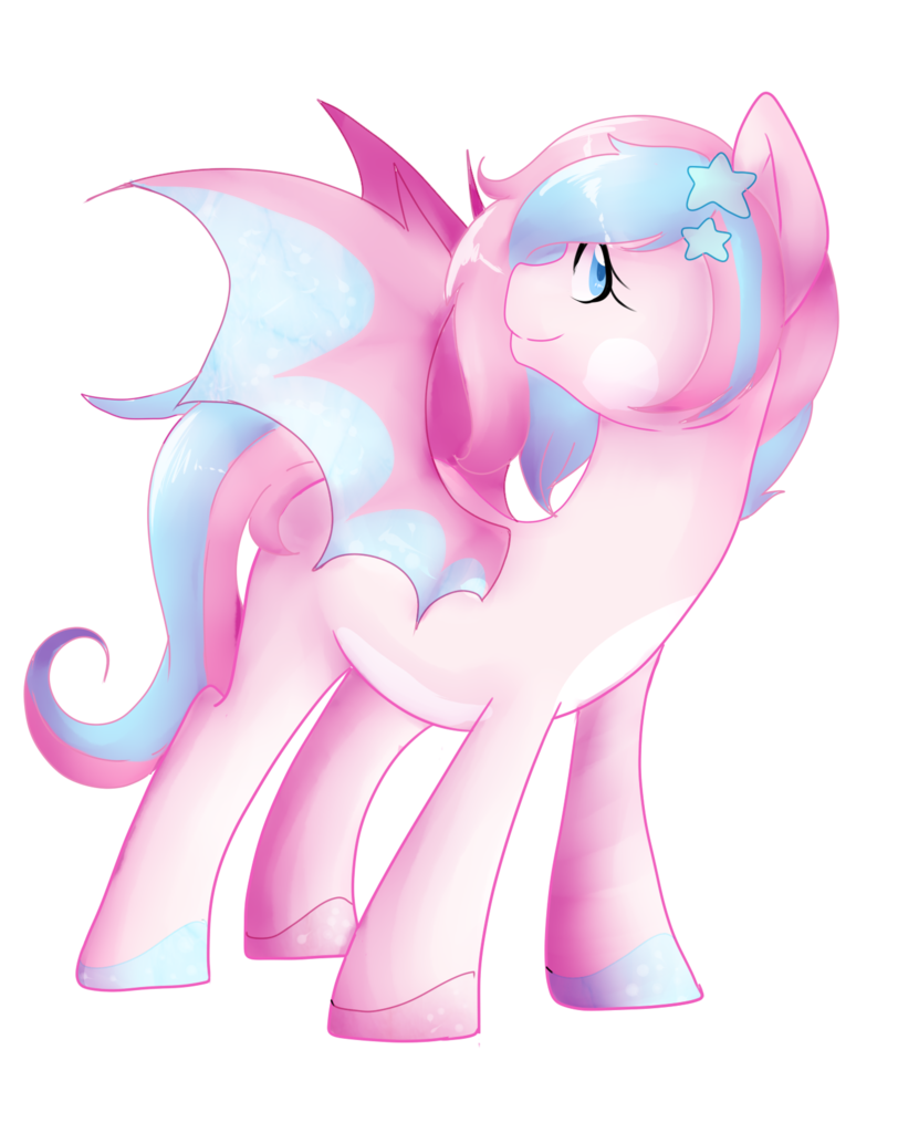 #1270566 - safe, artist:kittii-kat, oc, oc only, oc:stargazer, bat pony ...