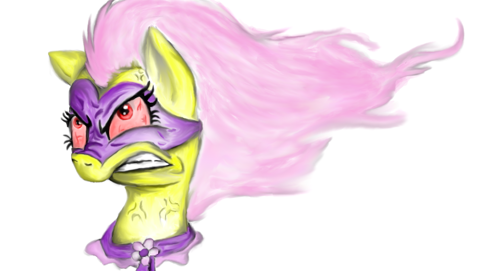 #1270581 - safe, artist:girlscoutdragon, fluttershy, saddle rager, g4 ...