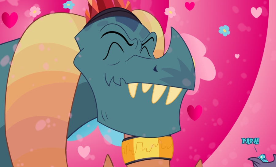 #1273302 - safe, artist:queencold, dragon lord torch, princess ember ...