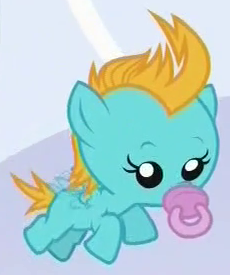 #1274117 - safe, screencap, thunder dust, pony, top bolt, baby, baby ...