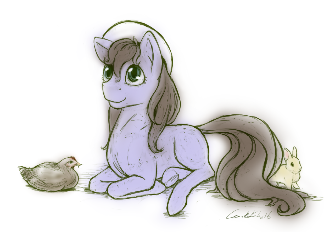 #1278902 - safe, artist:causticeichor, oc, oc only, oc:emily, chicken ...