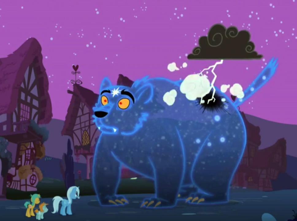 #1280663 - safe, screencap, snails, snips, trixie, bear, pony, unicorn ...