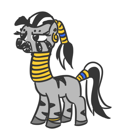 #1282541 - safe, artist:jargon scott, oc, oc only, zebra, braid, ear ...