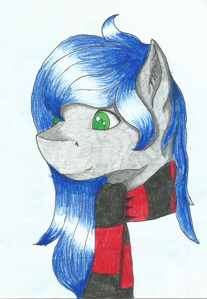 #1283193 - safe, artist:heniek, oc, oc only, oc:cicatrix scarf, bust ...