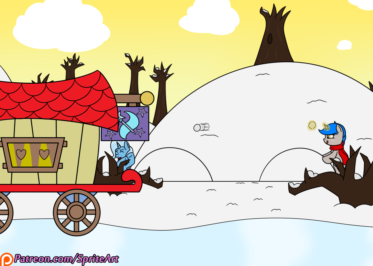 #1263880 - safe, artist:spritepony, trixie, oc, oc:sprite, alicorn ...