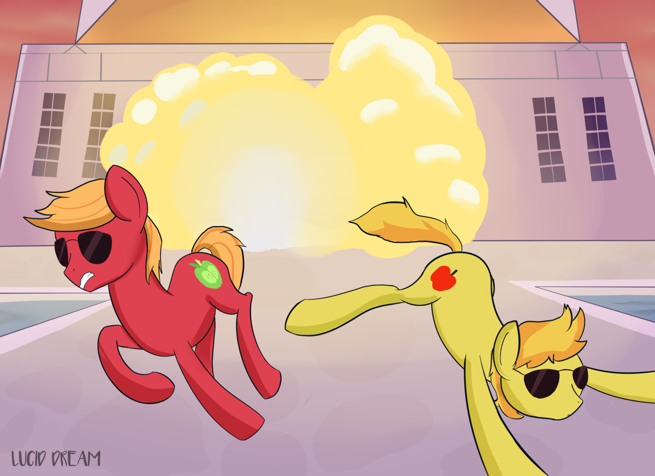 #1263891 - safe, artist:triplesevens, big macintosh, braeburn, earth ...