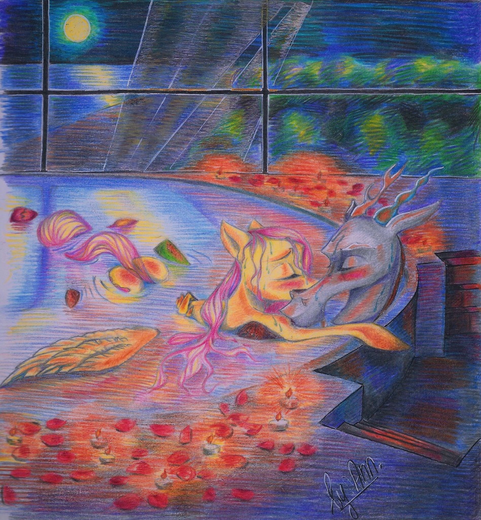 #1264096 - suggestive, artist:byannss, discord, fluttershy, g4 ...