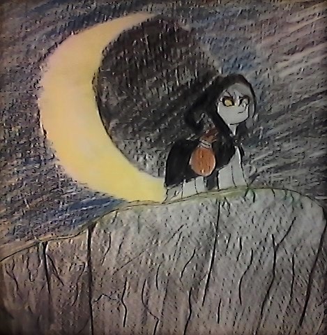 #1285294 - safe, artist:kenos, oc, oc only, oc:kenos, crescent moon ...