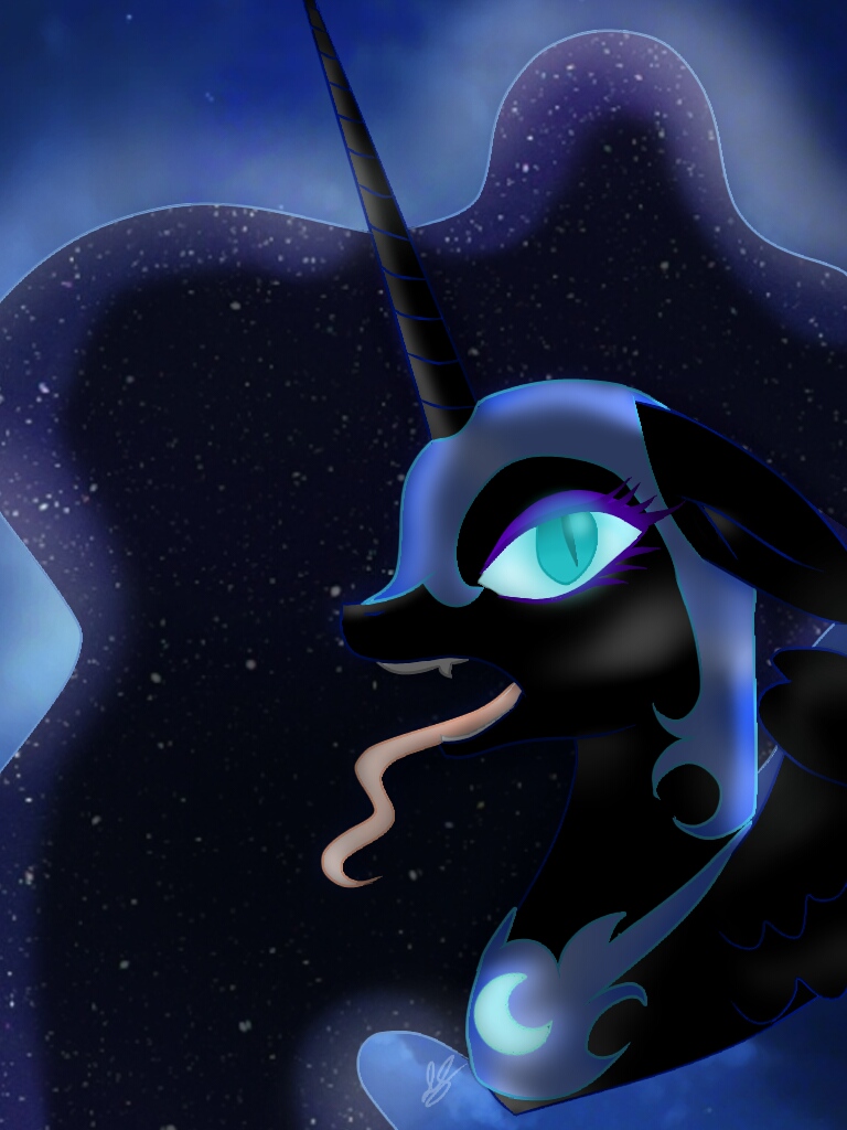 #1285560 - safe, artist:nyrathedragoness, nightmare moon, g4, female ...