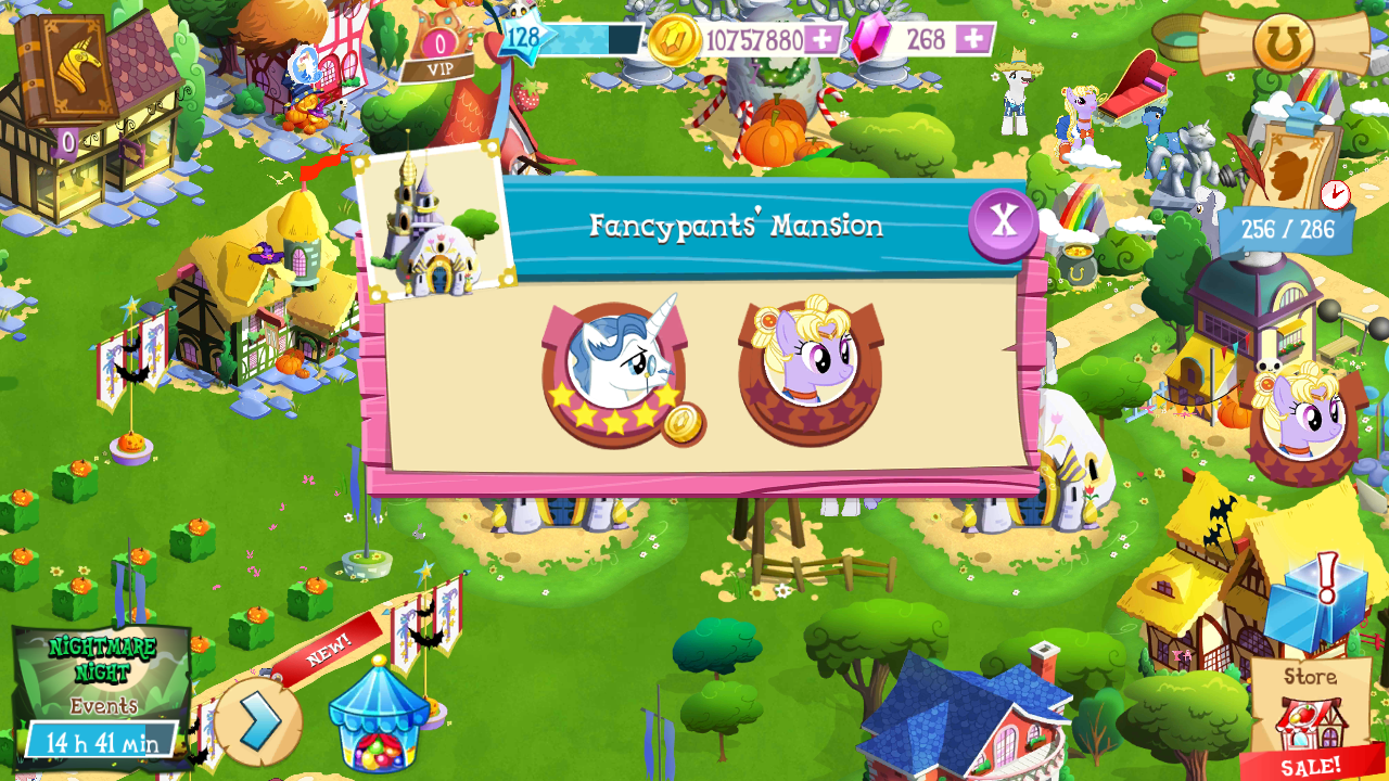 #1285685 - safe, gameloft, screencap, celena, fancypants, hondo flanks ...