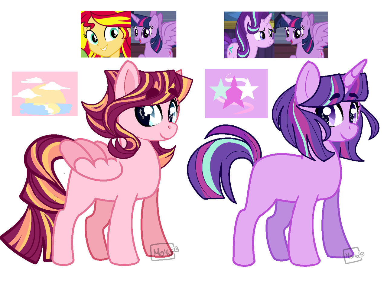 #1264514 - safe, artist:metamrphosis, starlight glimmer, sunset shimmer ...