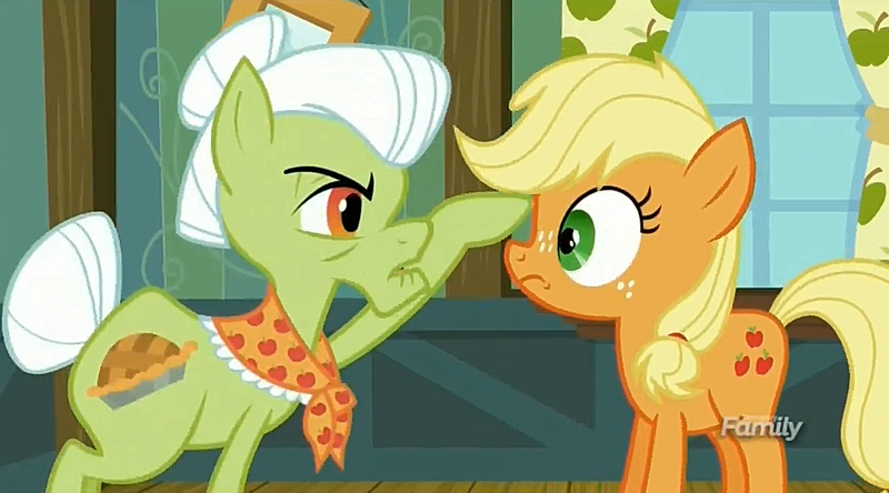 #1267975 - safe, screencap, applejack, granny smith, pony, where the ...