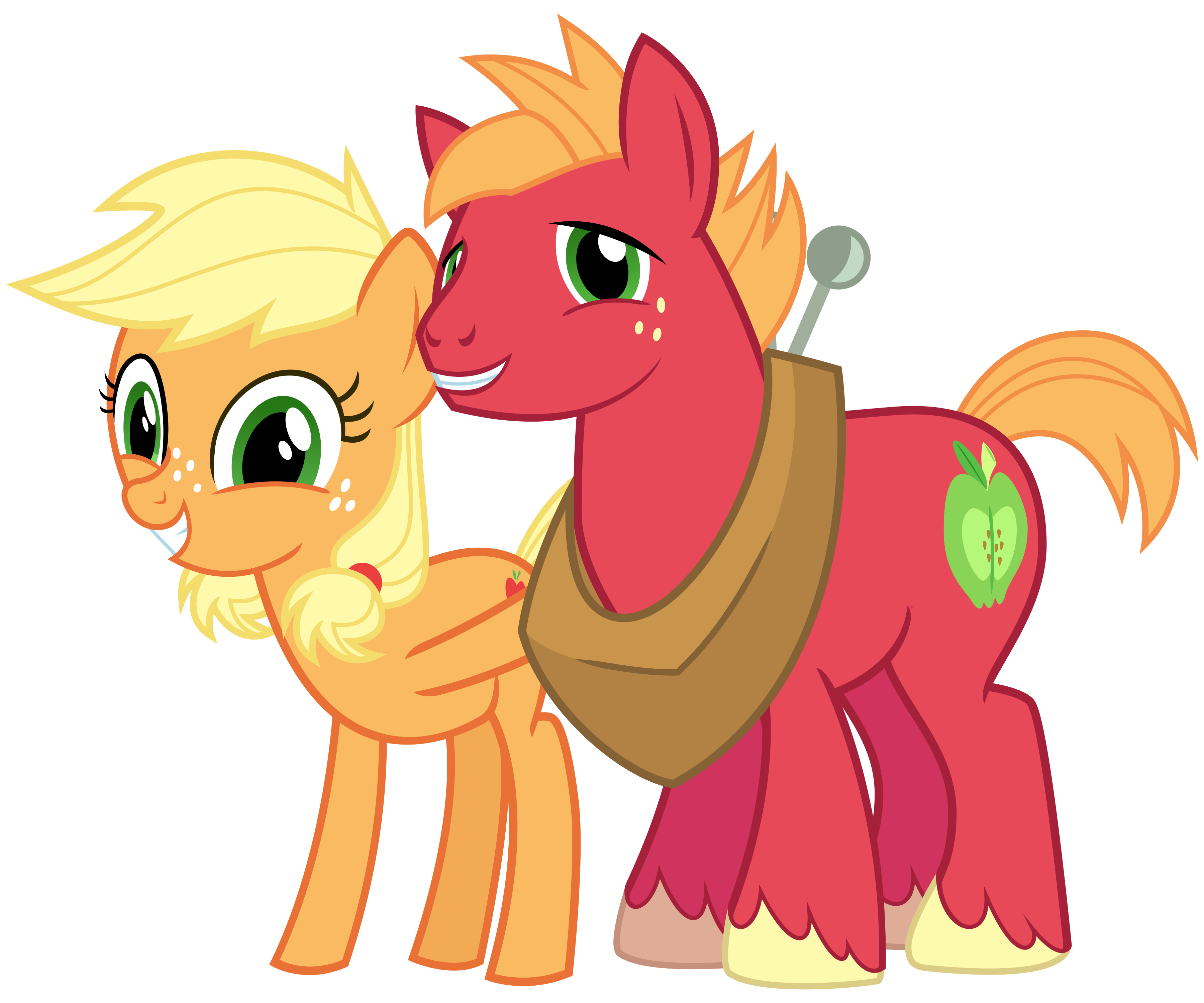 #1268483 - safe, artist:cheezedoodle96, applejack, big macintosh, earth ...