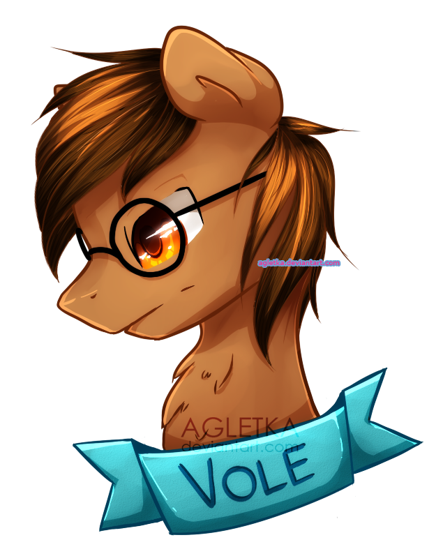 #1268640 - safe, artist:agletka, oc, oc only, oc:vole, pony, badge ...