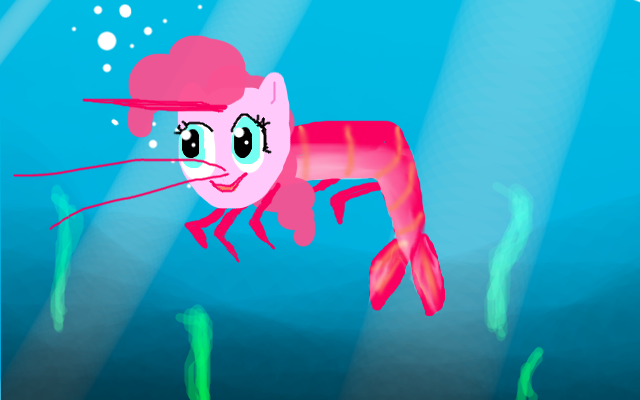 #1268767 - safe, artist:tanishi194, pinkie pie, shrimp, female, ocean ...