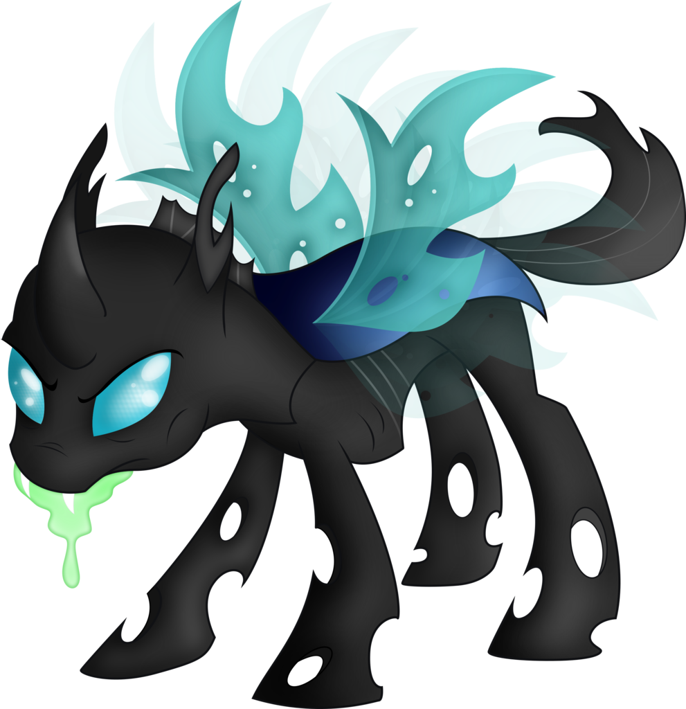 #1295355 - safe, artist:theshadowstone, changeling, drool, simple ...