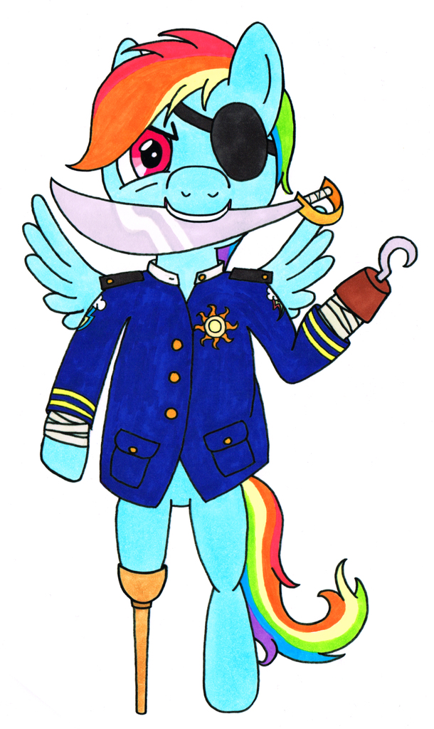 #1295838 - safe, artist:steam-loco, rainbow dash, pony, g4, amputee ...