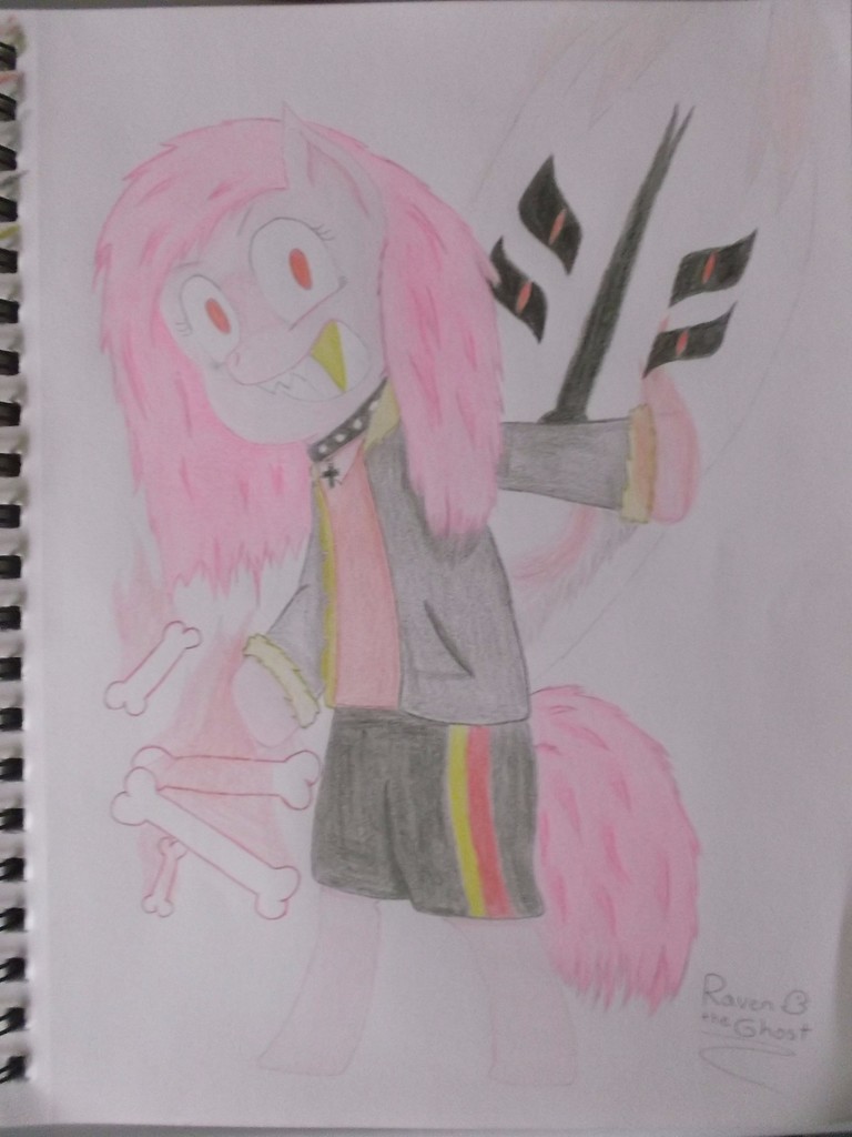 #1296141 - safe, artist:raventheghost, pinkie pie, crossover, female ...