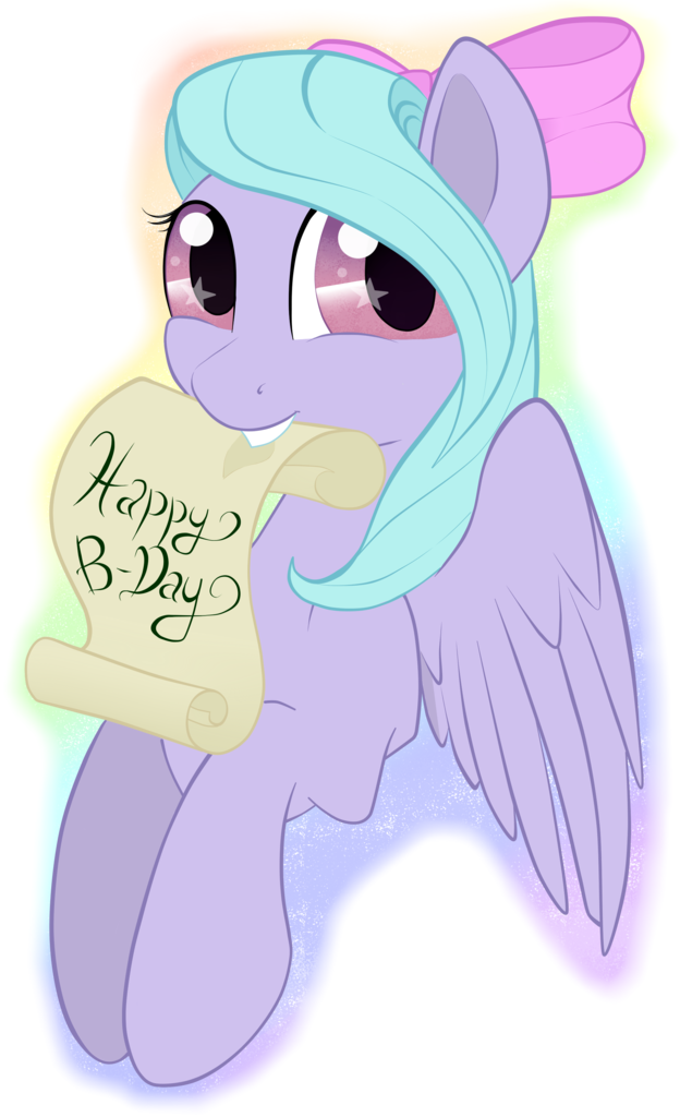 #1297750 - safe, artist:gleamydreams, flitter, birthday card, bust ...