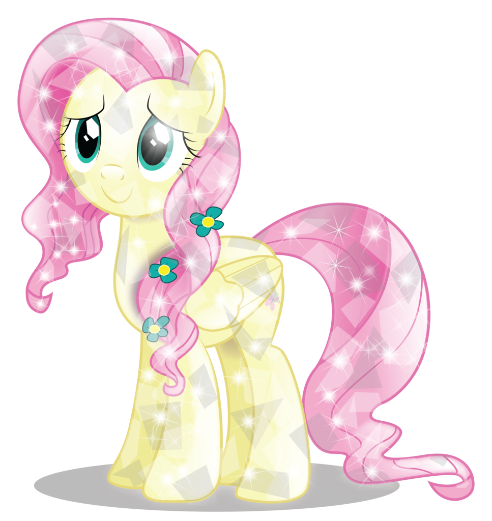 #1298925 - safe, artist:infinitewarlock, fluttershy, crystal pony, pony ...