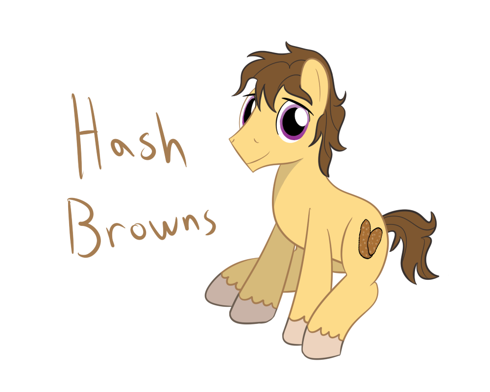 #1288969 - safe, artist:mightyshockwave, oc, oc only, oc:hash browns, earth pony, pony, fanfic ...