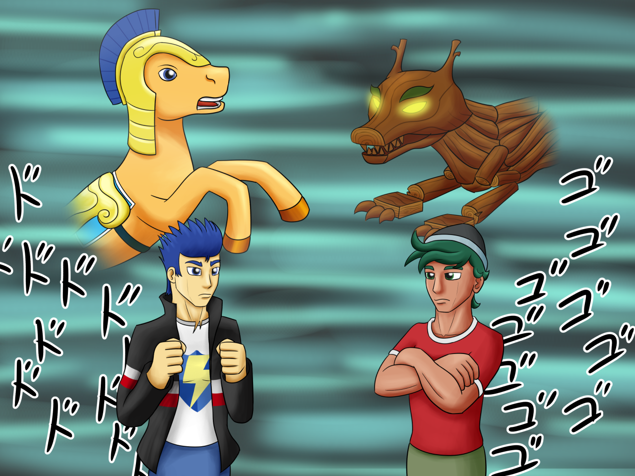 #1291173 - safe, artist:mkogwheel, flash sentry, timber spruce, pony ...