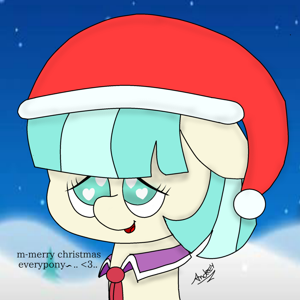 #1314455 - safe, artist:stargamer8, coco pommel, pony, christmas ...