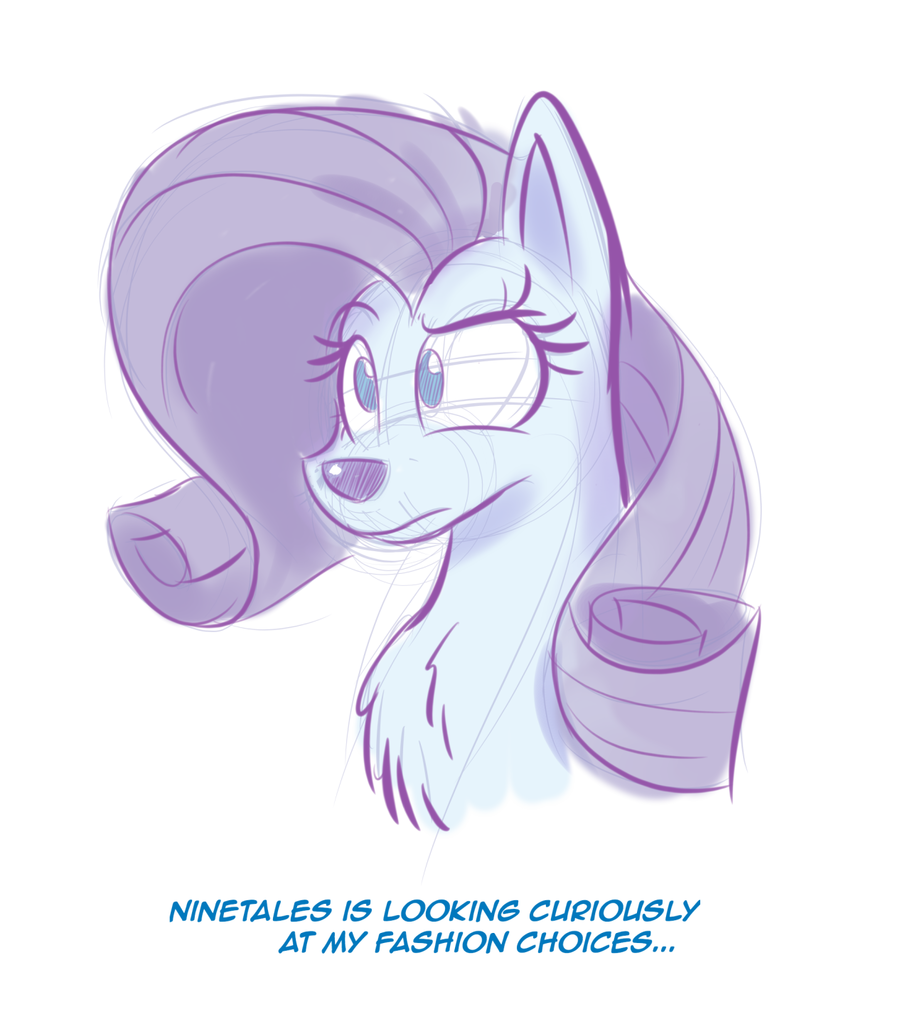 #1316318 - safe, artist:heir-of-rick, rarity, earth pony, fox, fox pony ...