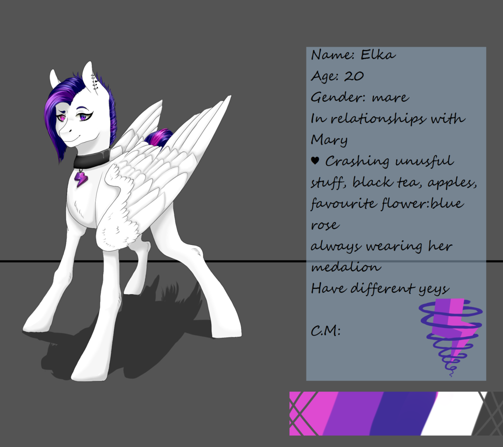 #1318878 - safe, artist:maria-fly, oc, oc only, oc:el'ka, pegasus, pony, reference sheet, solo ...