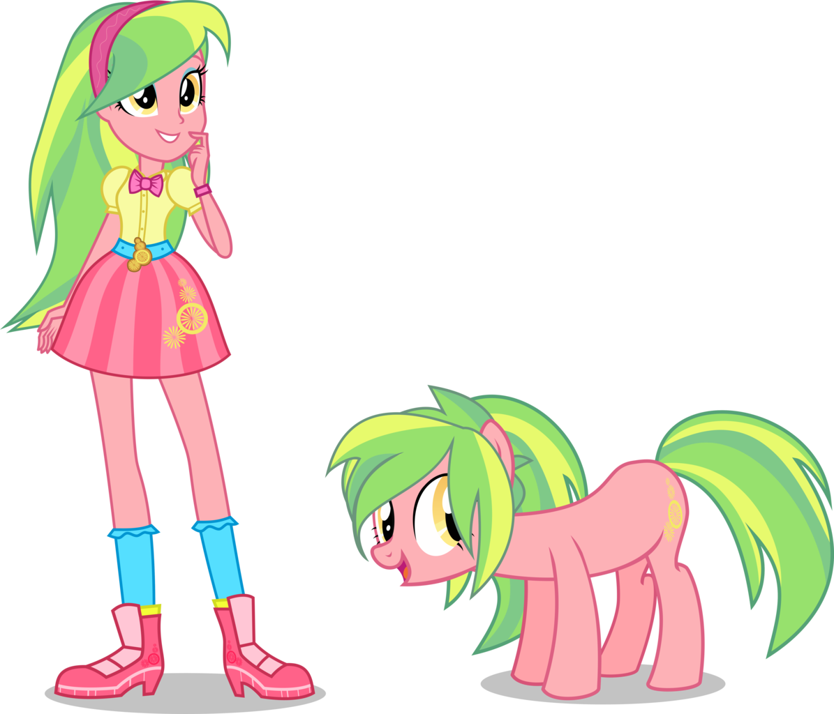 #1319991 - safe, artist:limedazzle, lemon zest, earth pony, human, pony ...