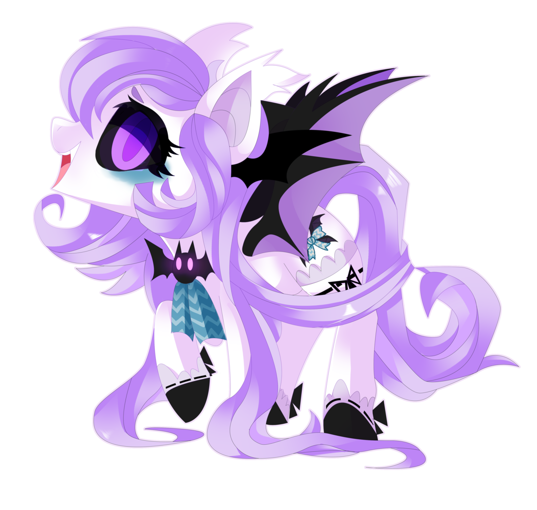 #1320012 - safe, artist:sorasku, oc, oc only, oc:hallow haunt, bat pony, pony, absurd resolution ...