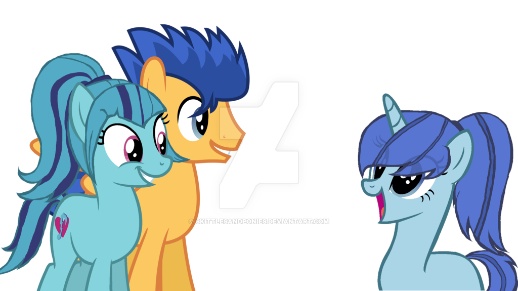 #1320872 - safe, artist:skittlesandponies, flash sentry, sonata dusk ...