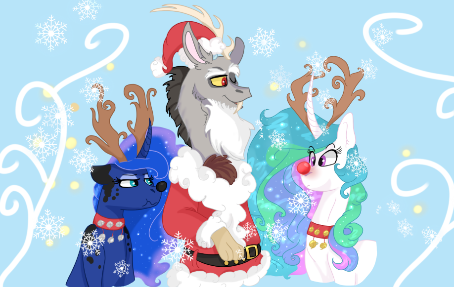 #1324621 - safe, artist:bombasticdingo, discord, princess celestia ...