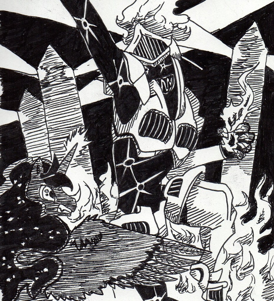 #1326459 - safe, artist:kuroneko, princess luna, g4, armor, black and ...