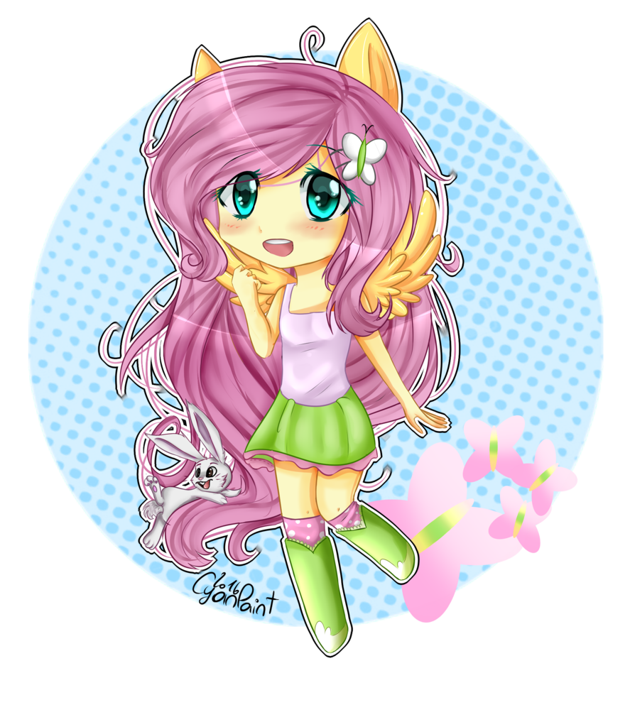 #1327077 - safe, artist:wolfchen999, fluttershy, rabbit, equestria ...