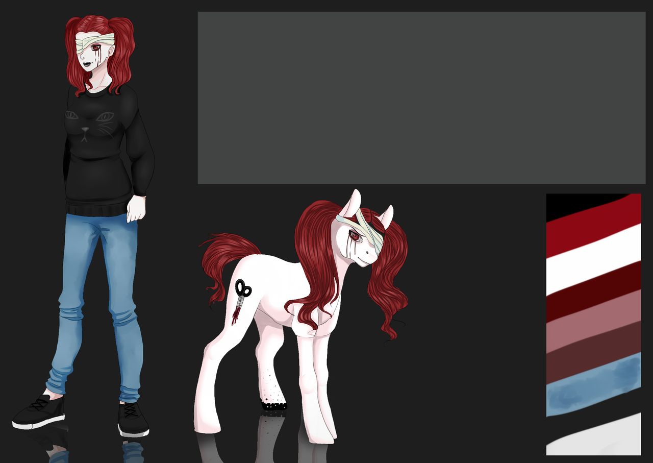 #1328018 - semi-grimdark, artist:maria-fly, oc, oc only, human, bandage ...