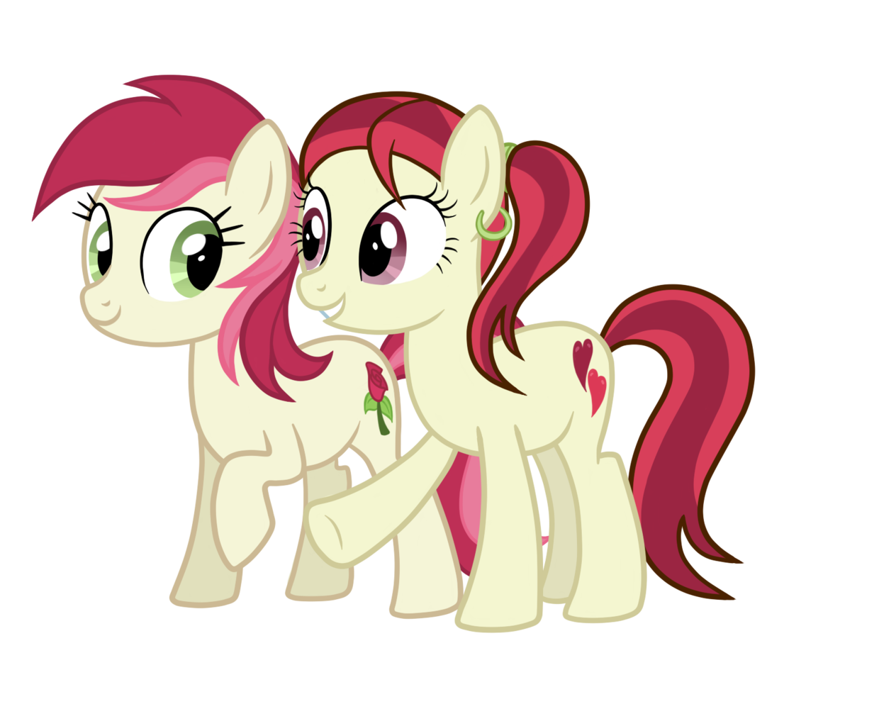 #1329067 - safe, artist:thecheeseburger, rose heart, roseluck ...