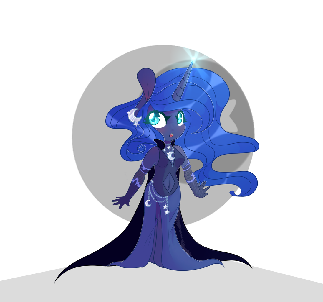 #1313363 - safe, artist:artistgenepal, princess luna, anthro, belly ...