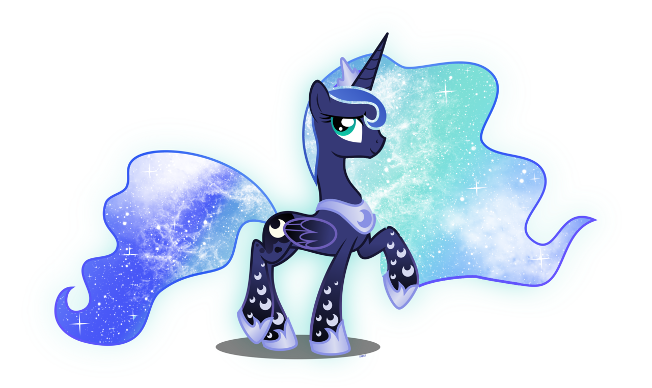 #1085050 - safe, artist:digiradiance, artist:xebck, princess luna, g4 ...