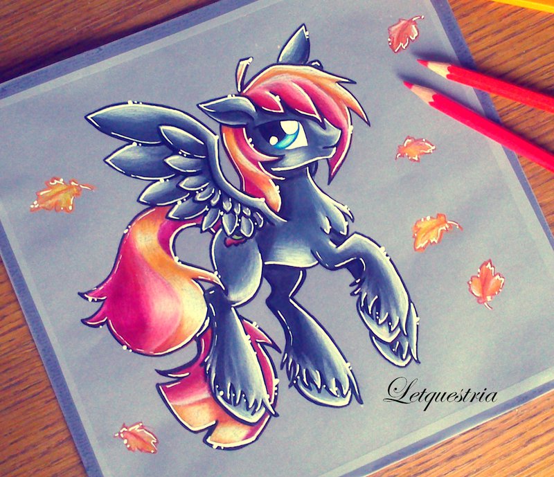 #1086493 - safe, artist:ltiachan, oc, oc only, oc:autumn dusk, colored ...