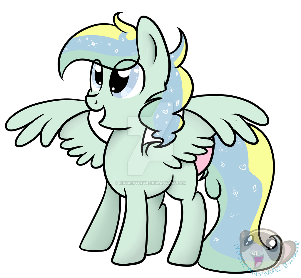 #1089289 - safe, artist:8bitaesthetic, oc, oc only, oc:honey melon ...