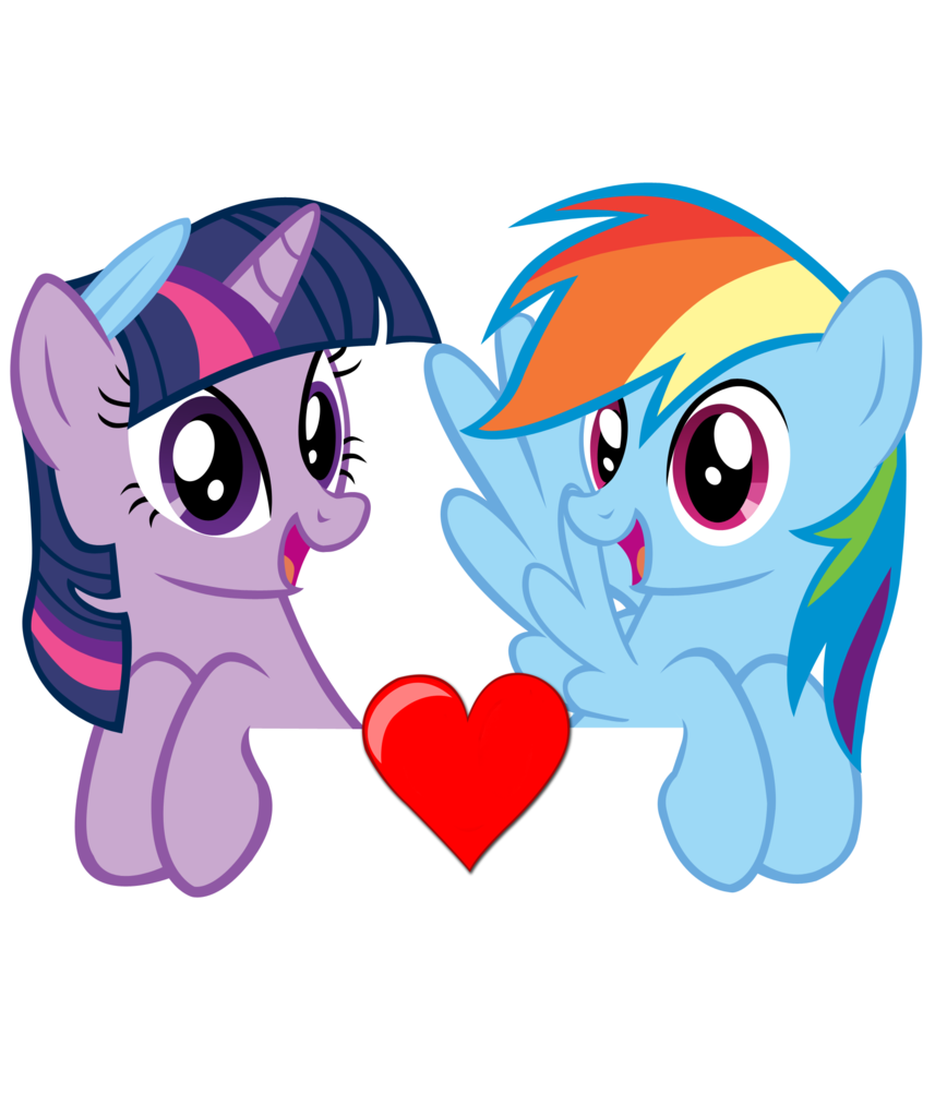 #1090482 - safe, artist:yourfavoritesenpai, rainbow dash, twilight ...
