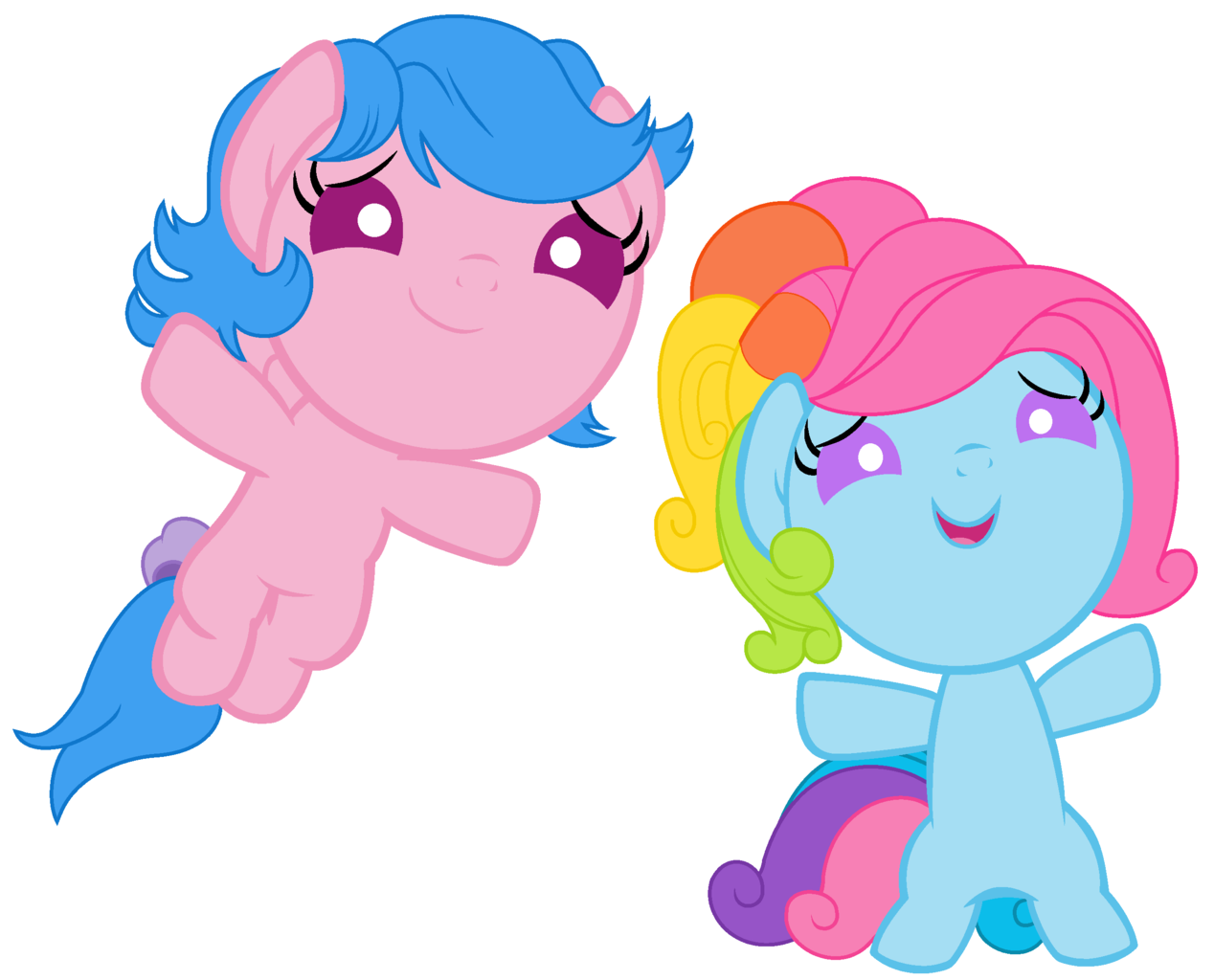 #1090663 - safe, artist:beavernator, firefly, rainbow dash, pony, g1 ...