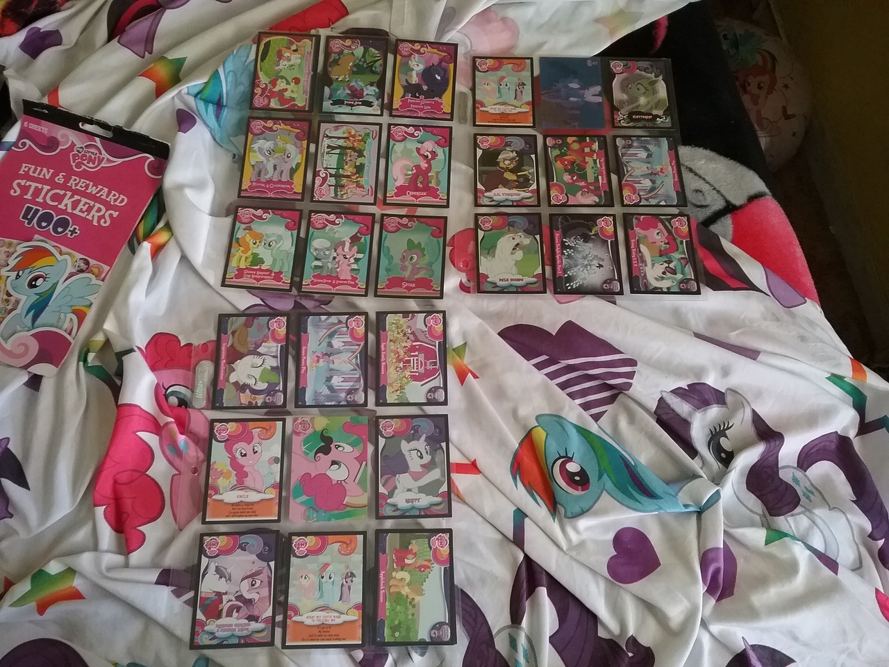 #1098748 - safe, bedsheets, plastic, sticker, trading card - Derpibooru