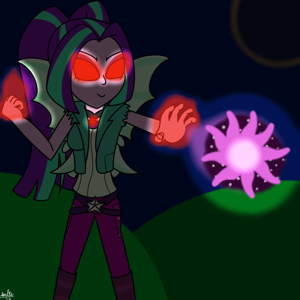 #1083605 - safe, artist:spritepony, aria blaze, human, crossover ...