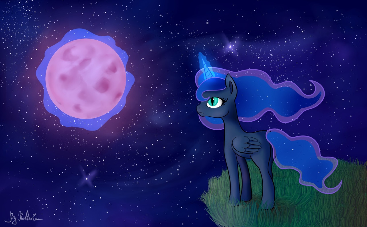 #1106003 - safe, artist:kalteria, princess luna, female, magic, missing ...