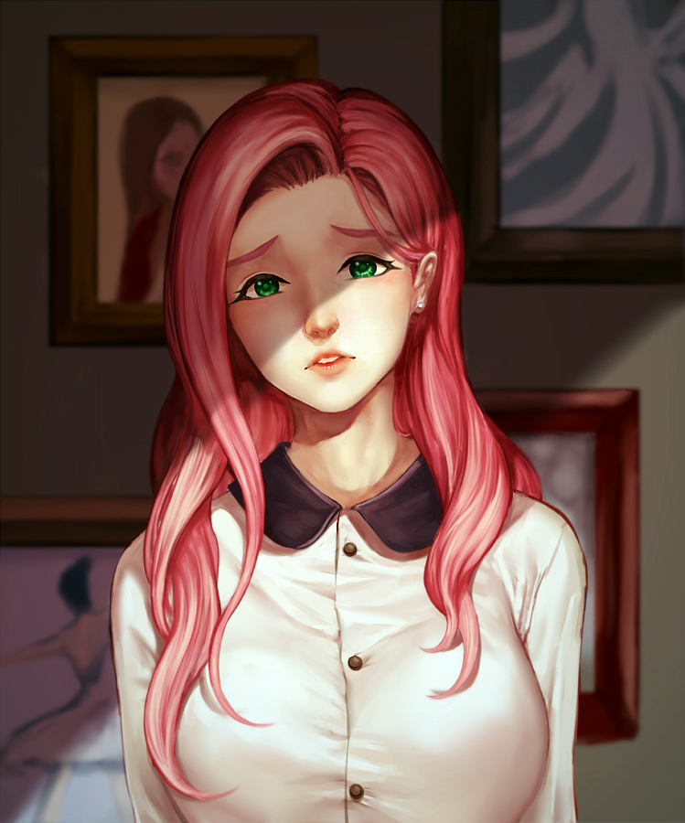 #1106007 - safe, artist:kirikawa, fluttershy, human, g4, breasts, busty ...