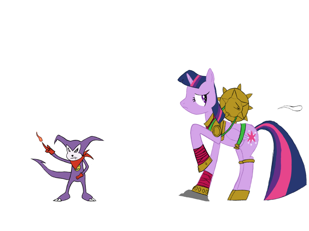 #1107072 - safe, twilight sparkle, alicorn, impmon, pony, g4, digimon ...